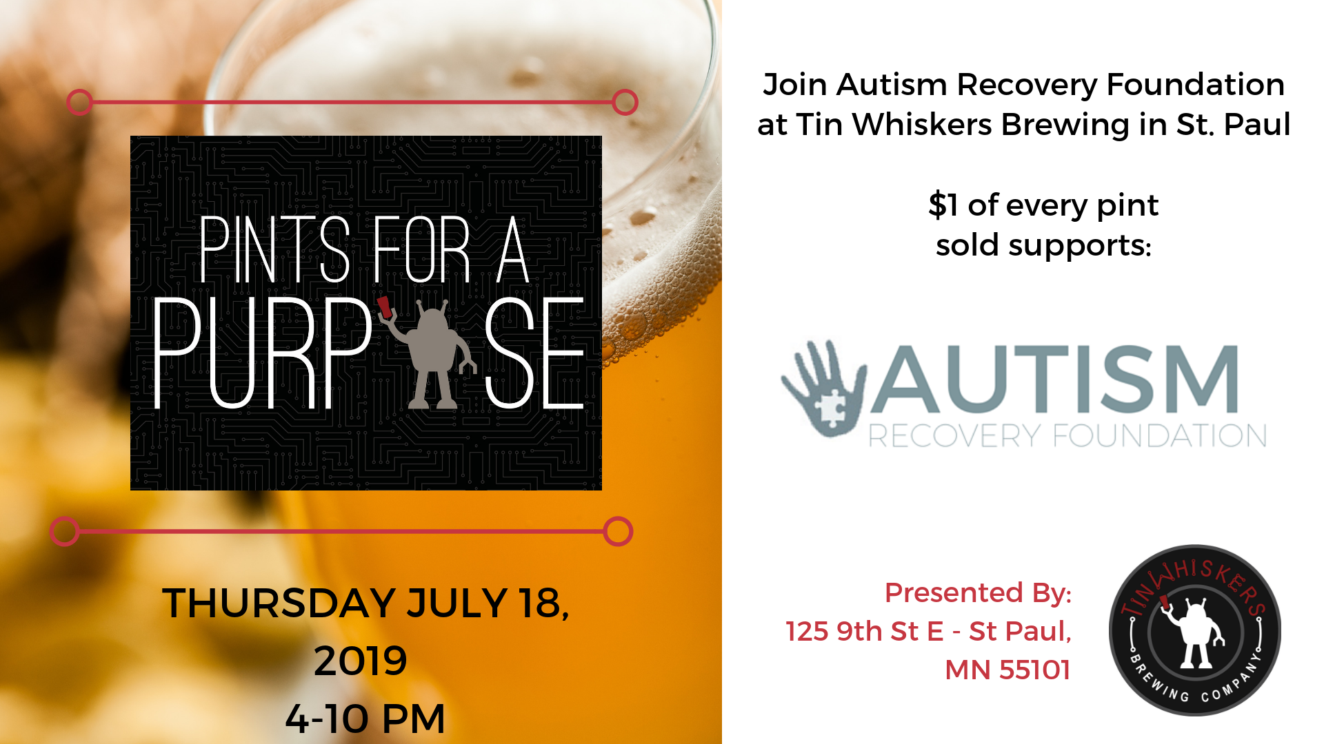 Pints for A Purpose – Autism Recovery Foundation